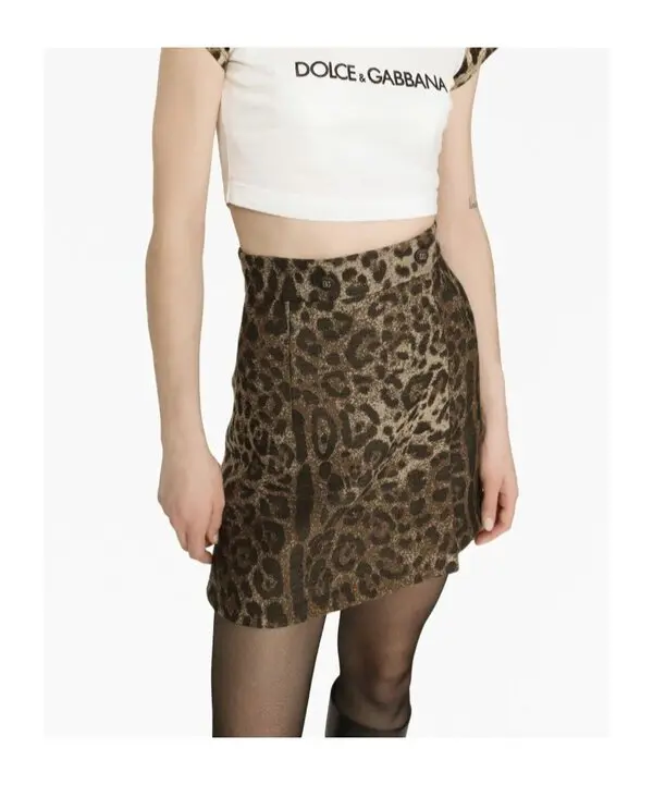 Dolce & Gabbana Leopard Print Mini Skirt