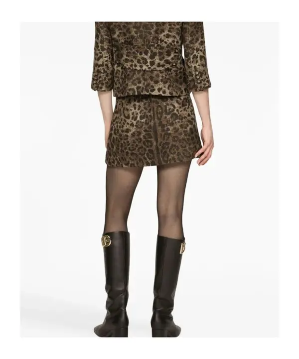 Dolce & Gabbana Leopard Print Mini Skirt