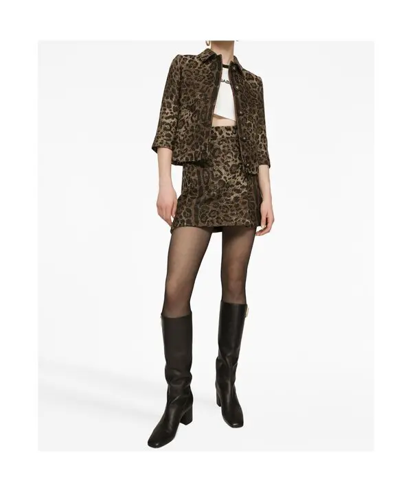Dolce & Gabbana Leopard Print Mini Skirt
