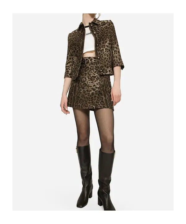 Dolce & Gabbana Leopard Print Mini Skirt