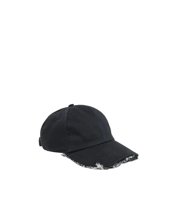 DIESEL® C-obik Baseball Cap With Frayed Detail - Black