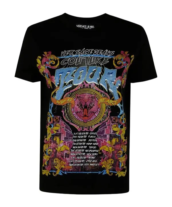 Versace Graphic Print Crewneck T-shirt