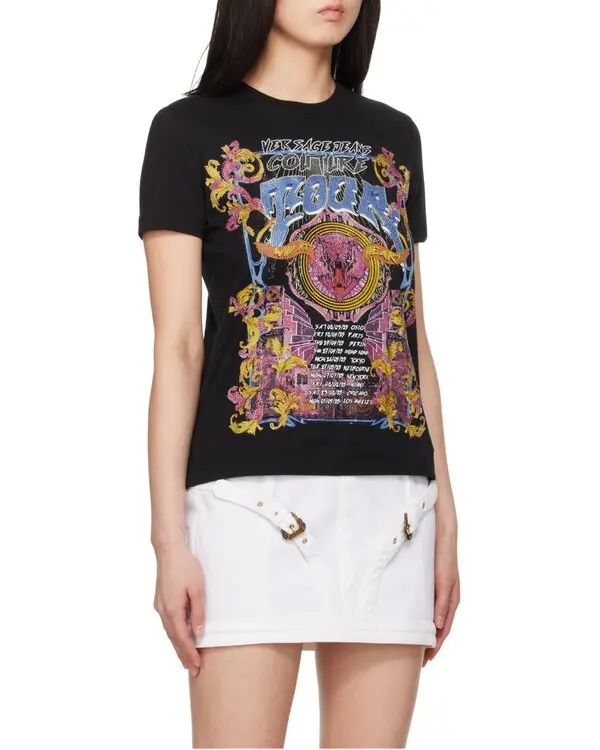 Versace Graphic Print Crewneck T-shirt