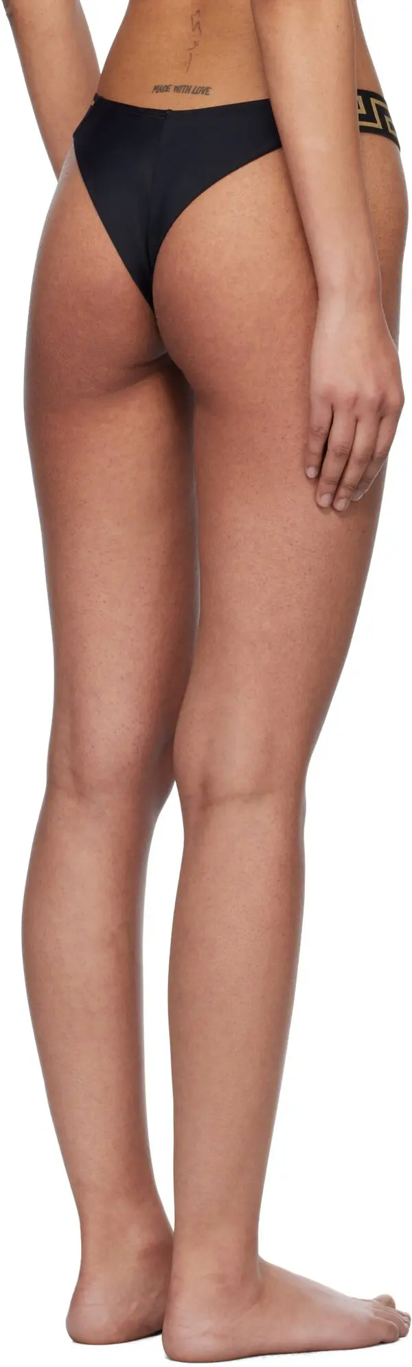 Versace Logo Band Bikini Bottoms - Black