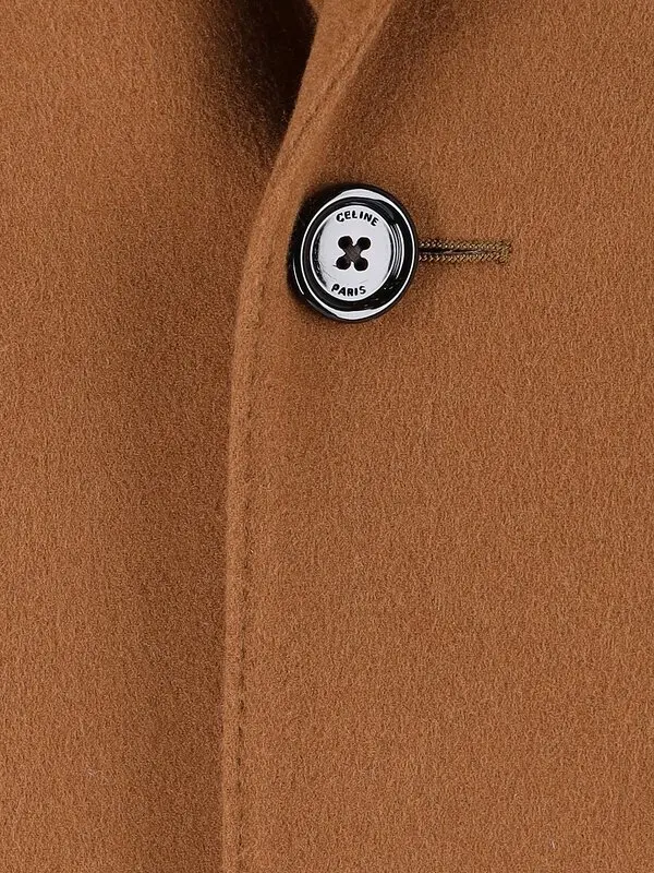 Celine Notch Lapel Escorial Wool Coat