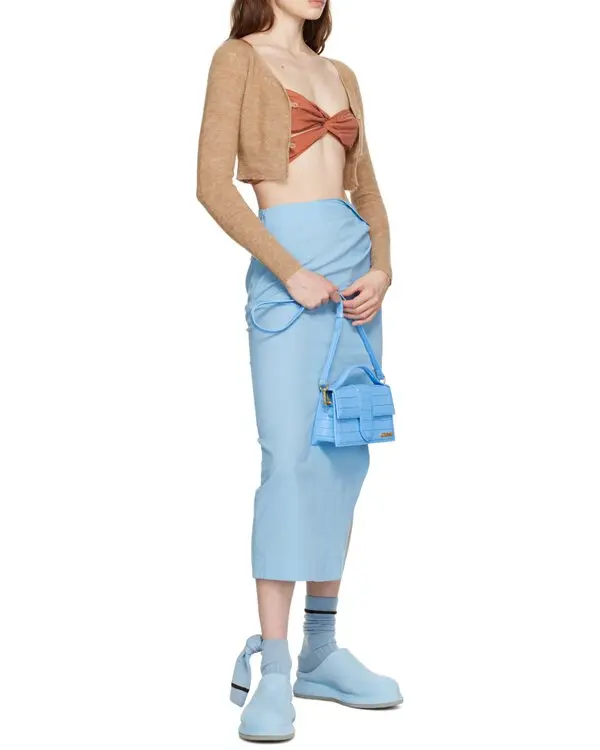 Jacquemus Long Sleeve Cropped Cardigan - Nude