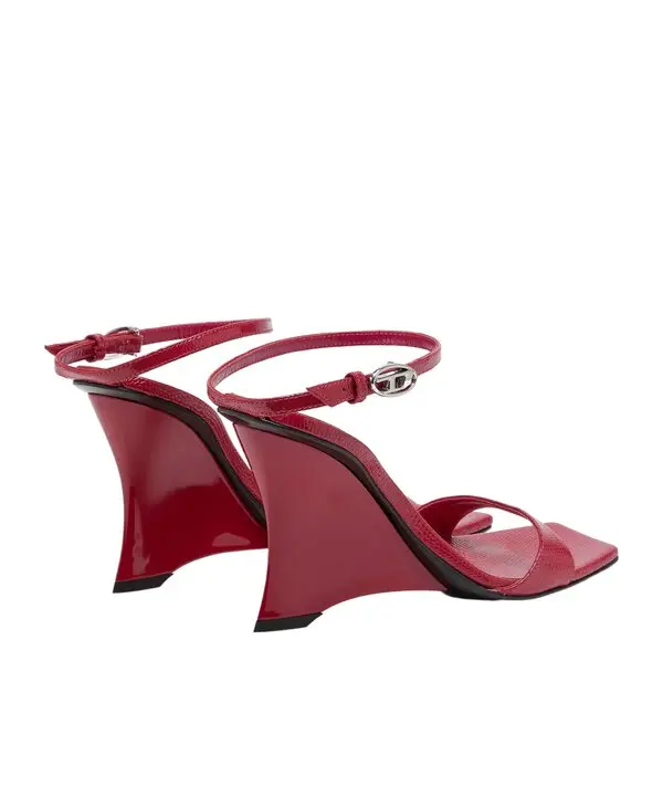 DIESEL® D-amber Wedge Sandals - Pink