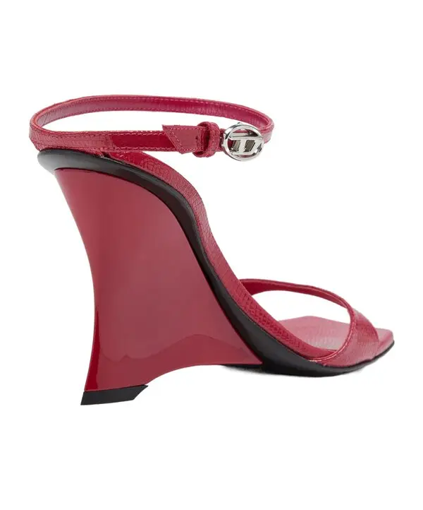 DIESEL® D-amber Wedge Sandals - Pink