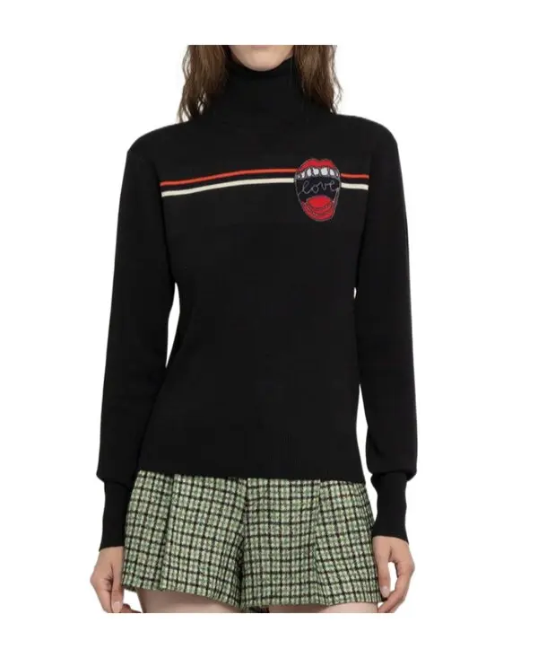 Chloé Intarsia Knit Turtleneck Sweater