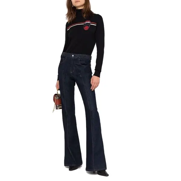 Chloé Intarsia Knit Turtleneck Sweater