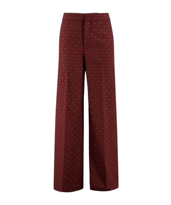 Etro Tailored Printed Trousers - Brown