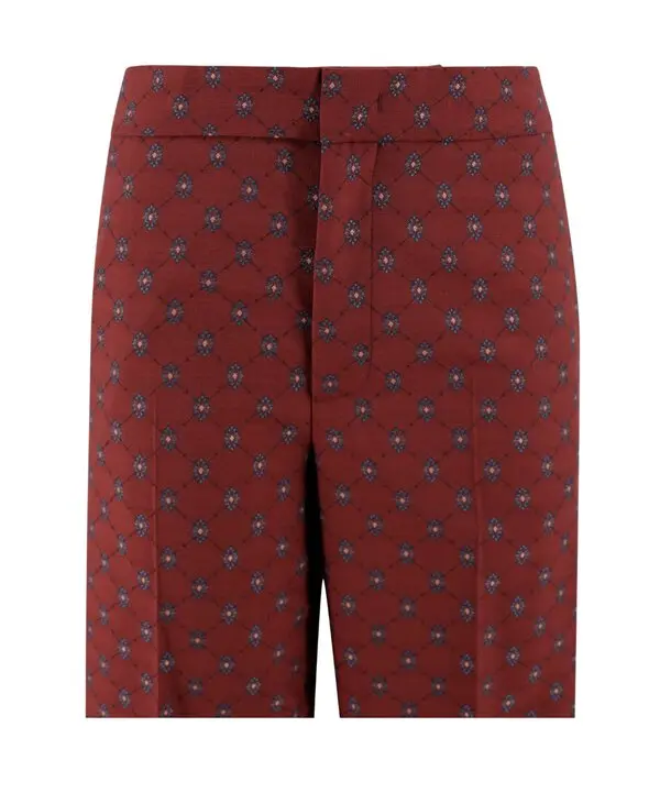 Etro Tailored Printed Trousers - Brown