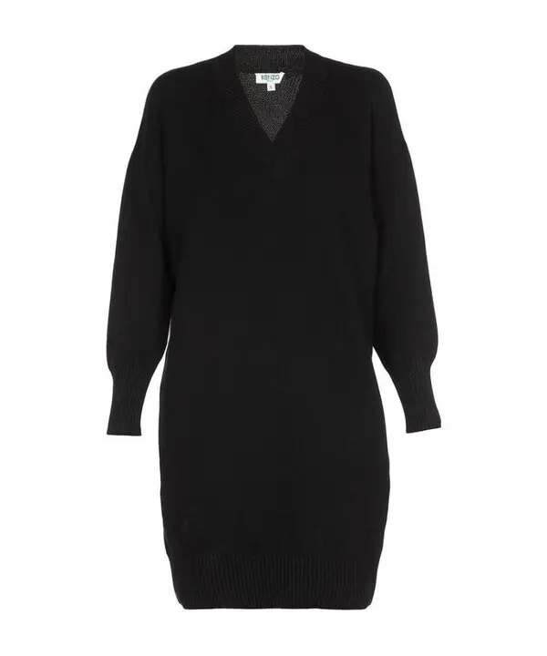 Kenzo Long-sleeved Knitted Dress
