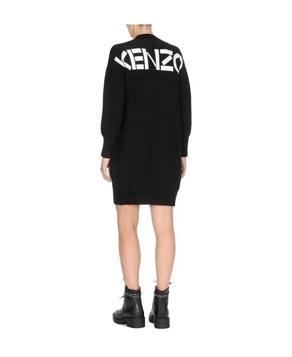 Kenzo Long-sleeved Knitted Dress