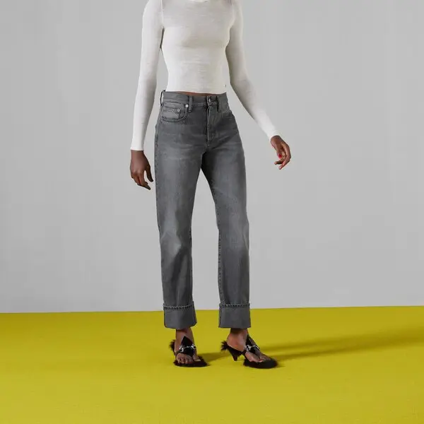 Gucci Retro Square G Washed Denim Pants