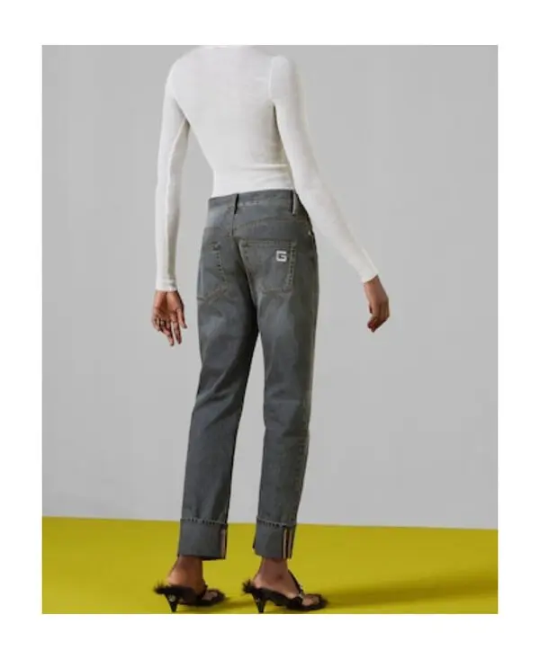 Gucci Retro Square G Washed Denim Pants