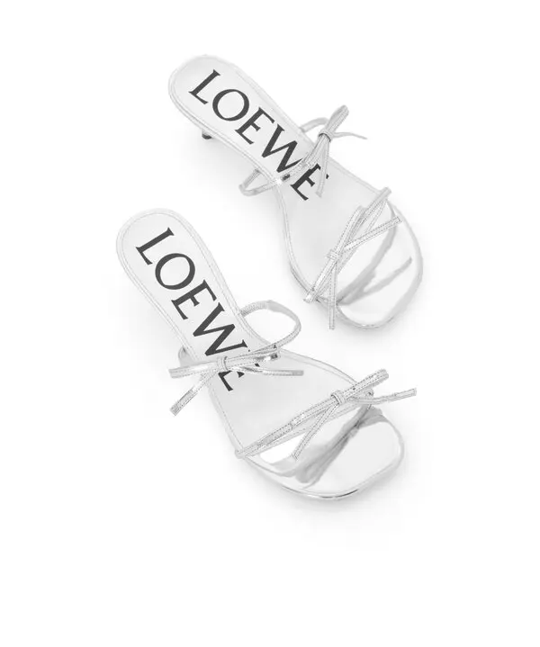 Loewe Petal Metallic Sandals