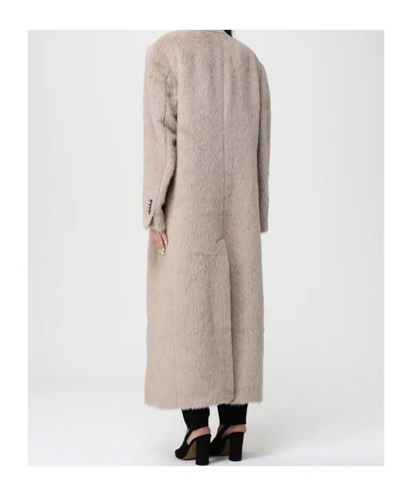 Tagliatore Double-breasted Alpaca Wool Tailored Coat - Beige