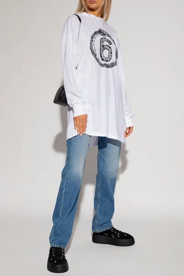 MAISON MARGIELA Oversized Logo-print Hooded Dress