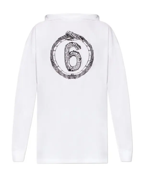 MAISON MARGIELA Oversized Logo-print Hooded Dress