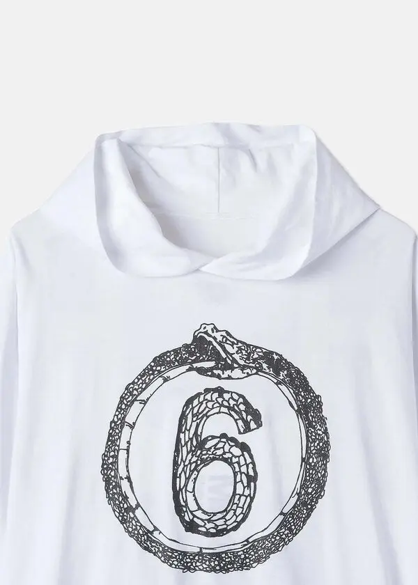 MAISON MARGIELA Oversized Logo-print Hooded Dress