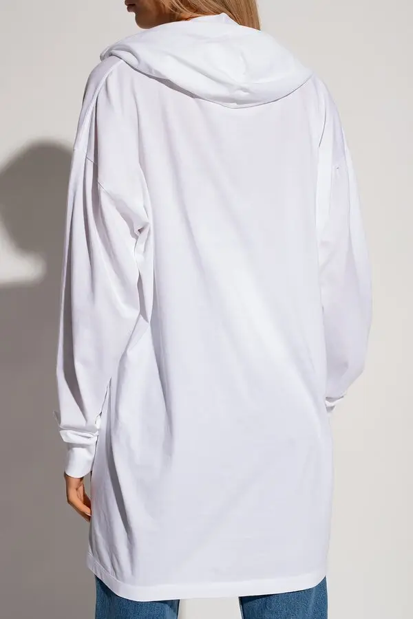 MAISON MARGIELA Oversized Logo-print Hooded Dress