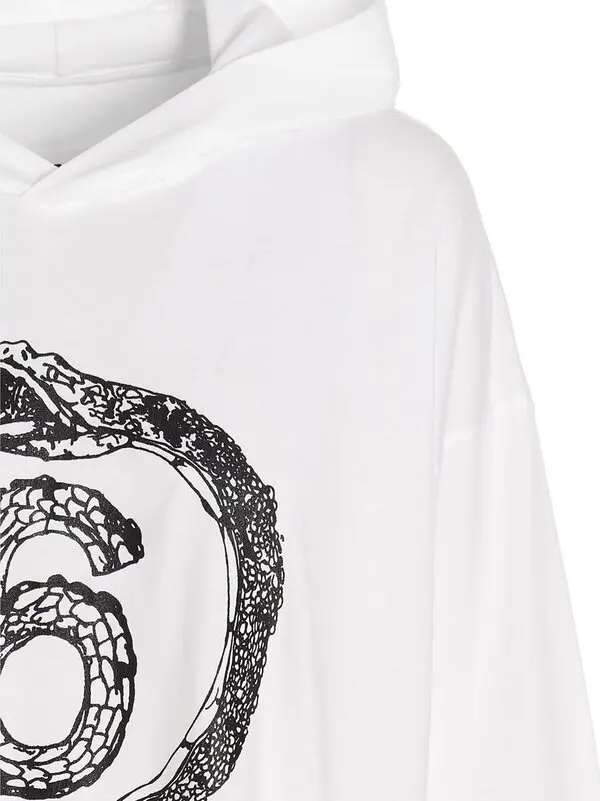 MAISON MARGIELA Oversized Logo-print Hooded Dress