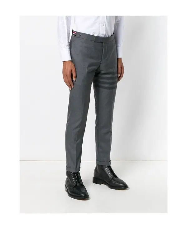 Thom Browne 4-bar Skinny-fit Trousers - Medium Gray