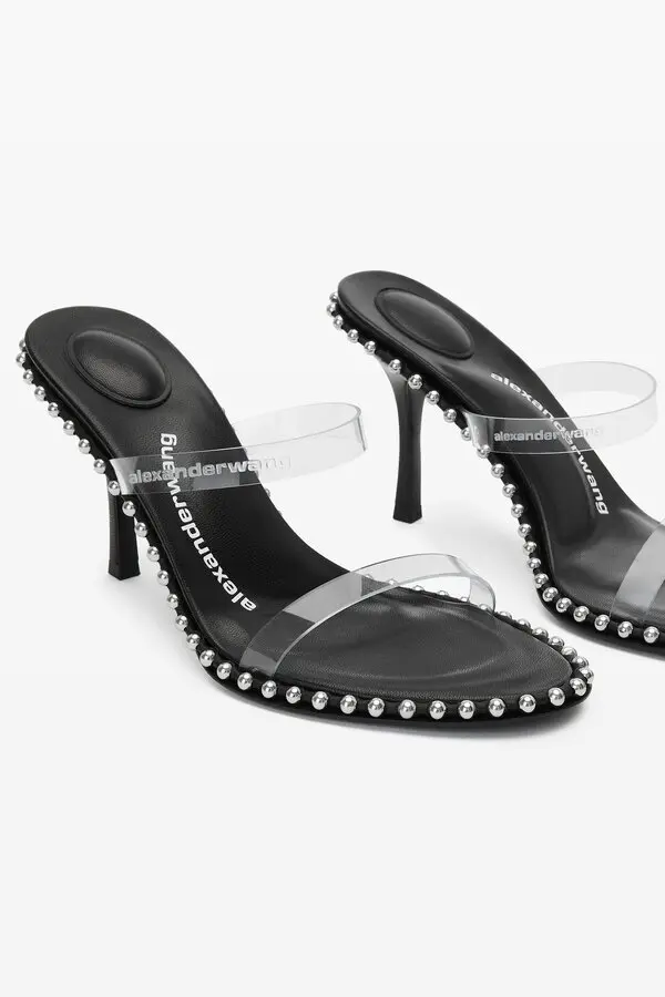 Alexander Wang Nova Open Toe High Heel Sandals With Logo Detailing