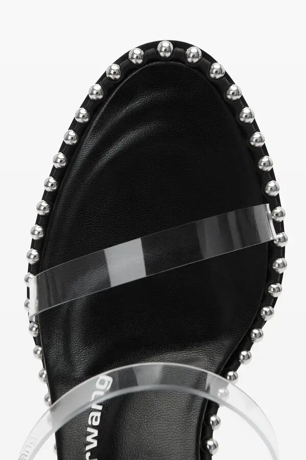 Alexander Wang Nova Open Toe High Heel Sandals With Logo Detailing