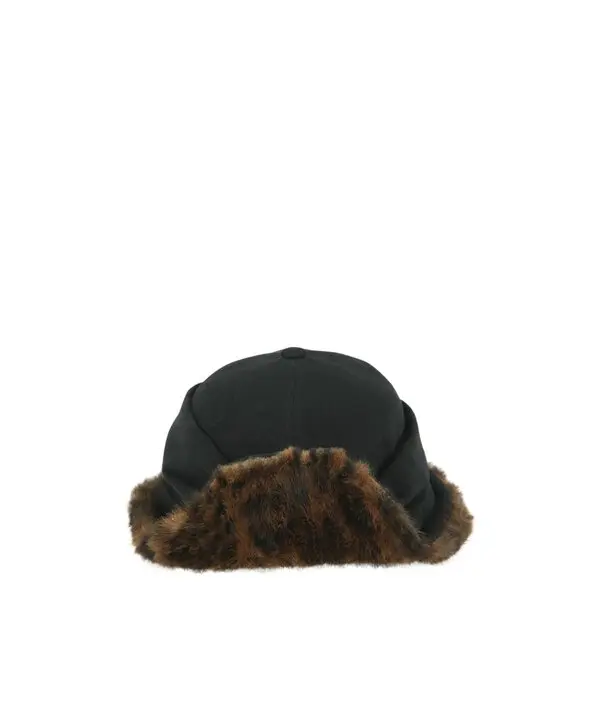 Andersson Bell Trapper Hat With Faux Fur Trim - Black