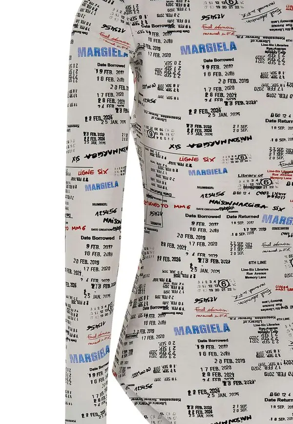 MAISON MARGIELA Long Sleeve Printed Bodysuit