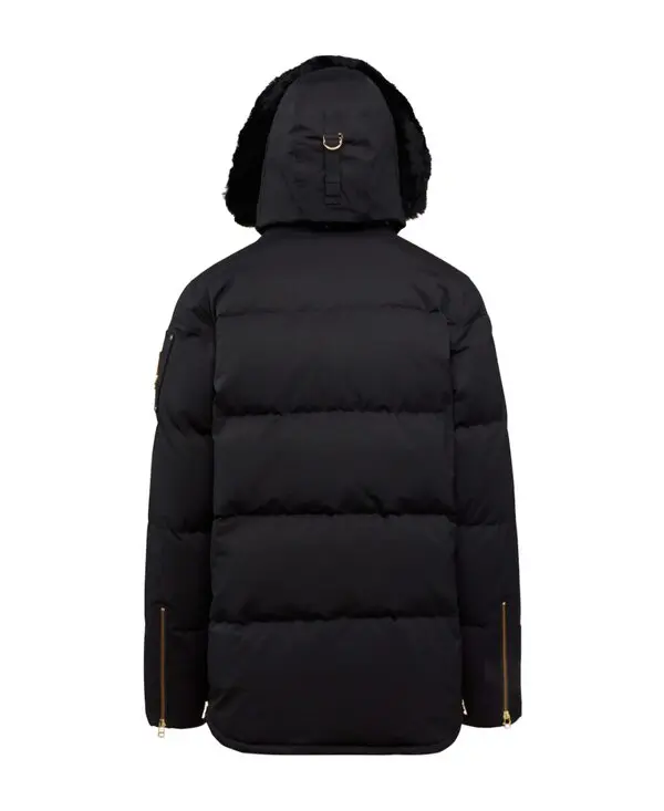 Moose Knuckles 3q Padded Jacket With Logo Plaque - Black