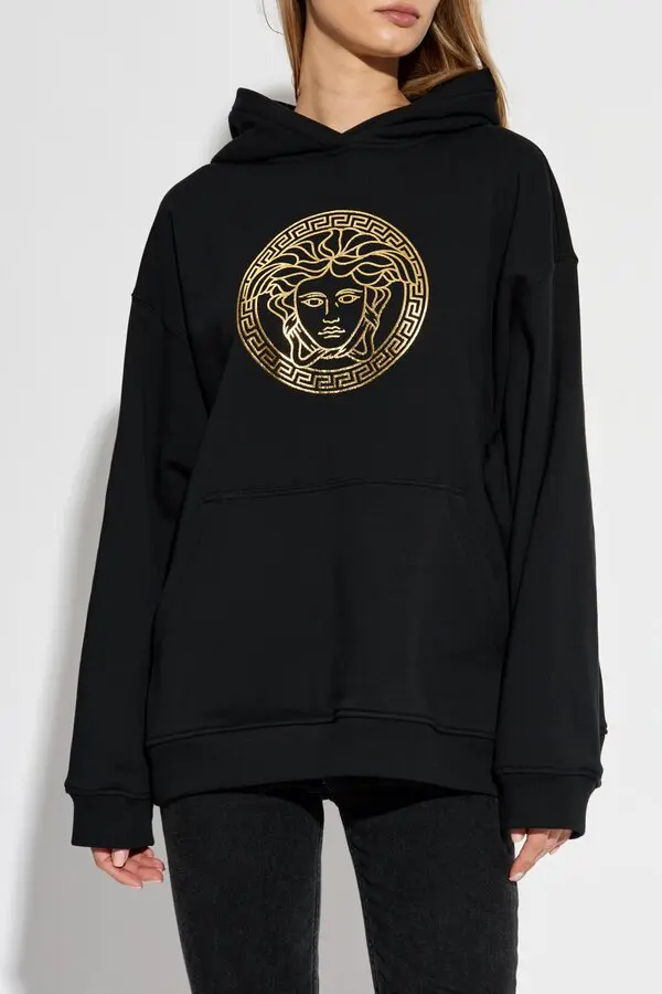 Versace Medusa Printed Long Sleeve Hoodie