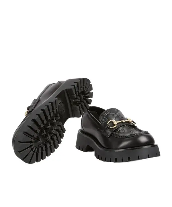 Gucci Lug Sole Horsebit Loafers
