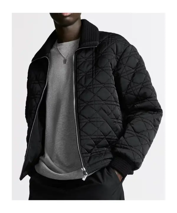 Dior Allover Quilted Cannage Bomber Jacket