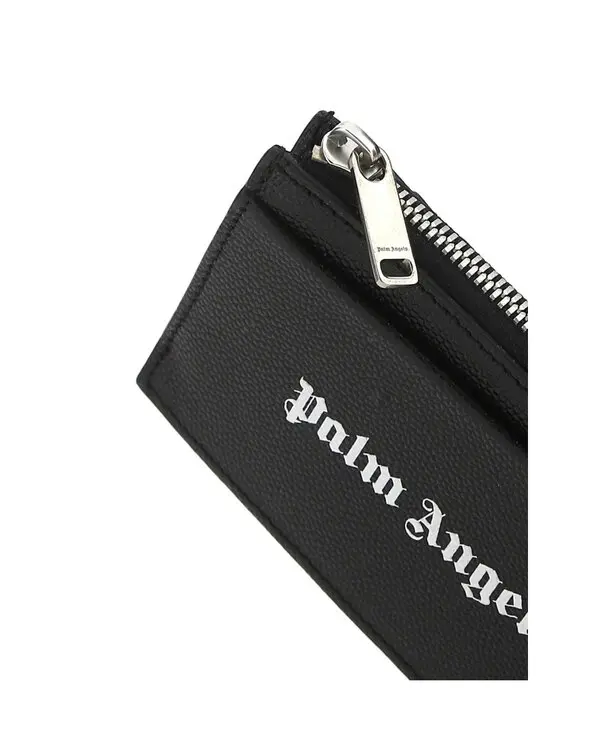 Palm Angels Logo Print Zipped Cardholder