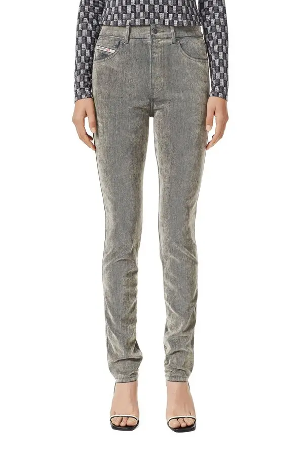 DIESEL® Straight-leg High-rise Jeans - Grey