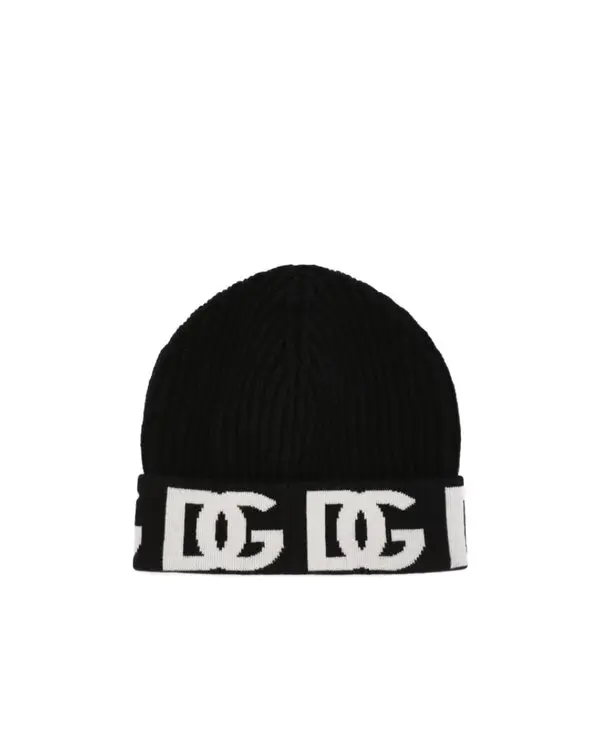 Dolce & Gabbana Dg Logo Jacquard Beanie