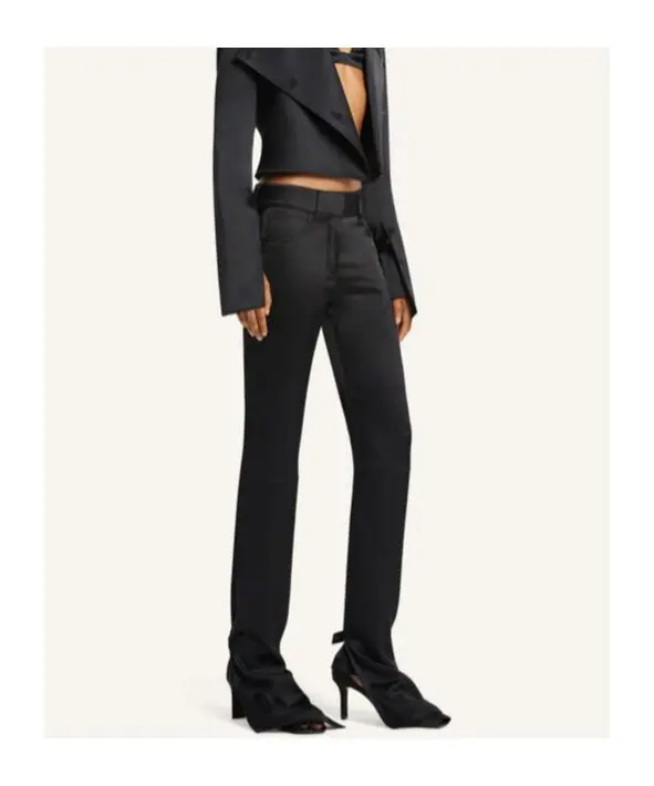 COURREGES Courrèges Satin Bootcut Pants With Adjustable Ankle Straps