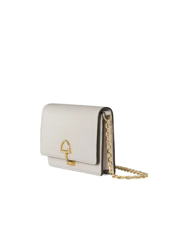 Gucci Half Horsebit Wallet On Chain - Light Gray