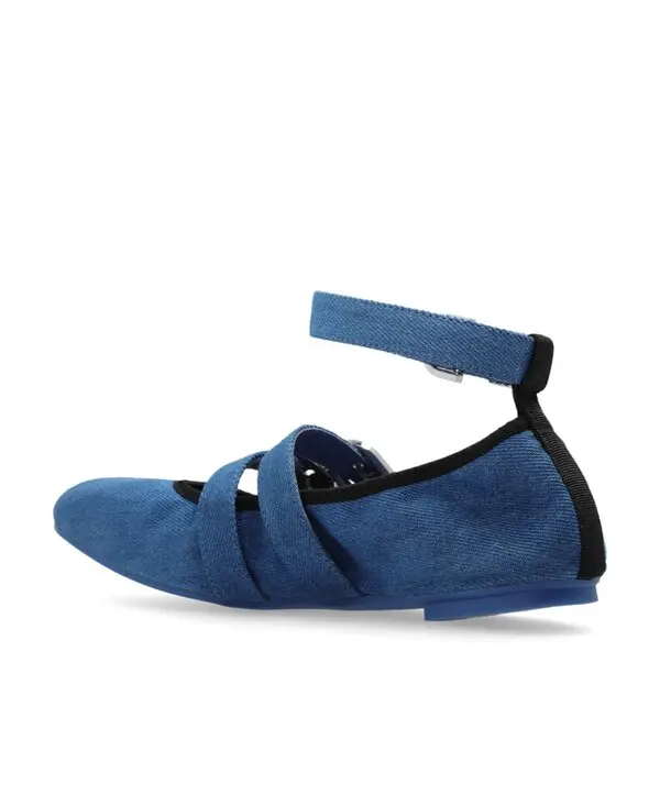 STUART WEITZMAN Logo Flat Shoes With Adjustable Clasp