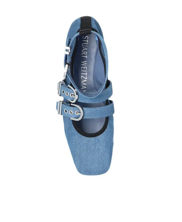 STUART WEITZMAN Logo Flat Shoes With Adjustable Clasp