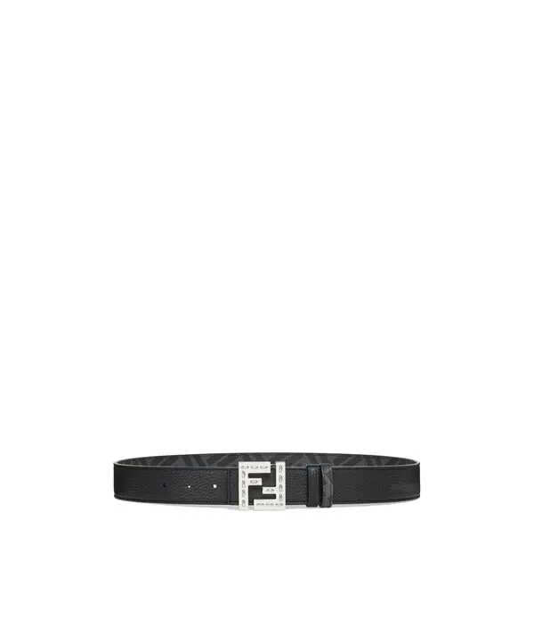Fendi Ff Squared Reversible Belt - Black