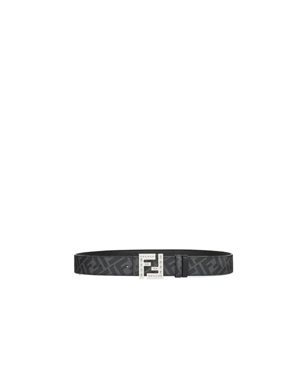Fendi Ff Squared Reversible Belt - Black