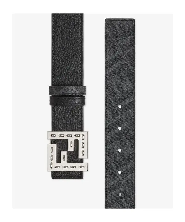 Fendi Ff Squared Reversible Belt - Black
