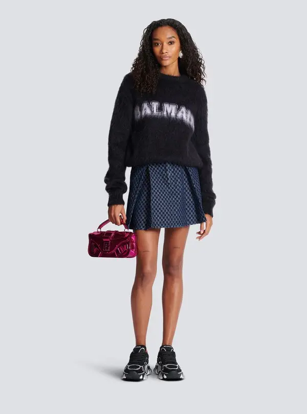Balmain Logo Jacquard Crewneck Knitted Jumper