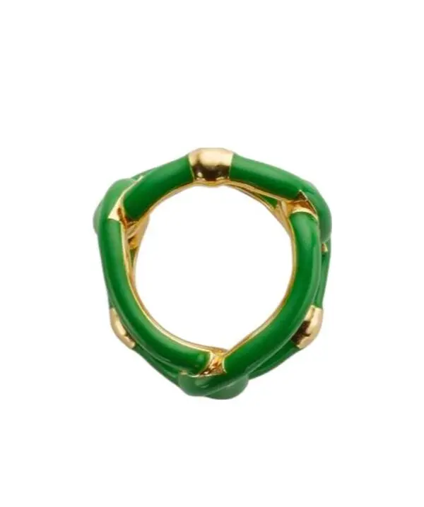 Bottega Veneta Two-tone Chain Ring - Green