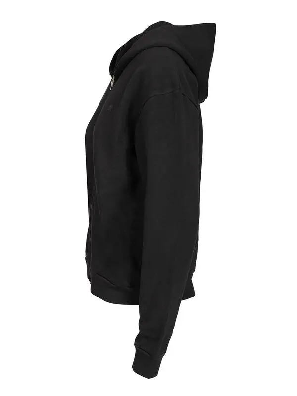 Acne Studios Zip-up Hoodie With Logo Detail - Black