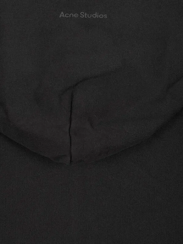 Acne Studios Zip-up Hoodie With Logo Detail - Black
